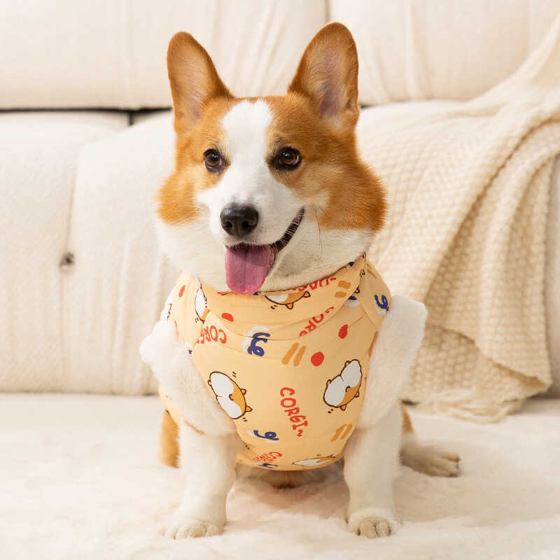 Winter Corgi Traction Tang Vest Cottage Padded Clothes For Small And ...