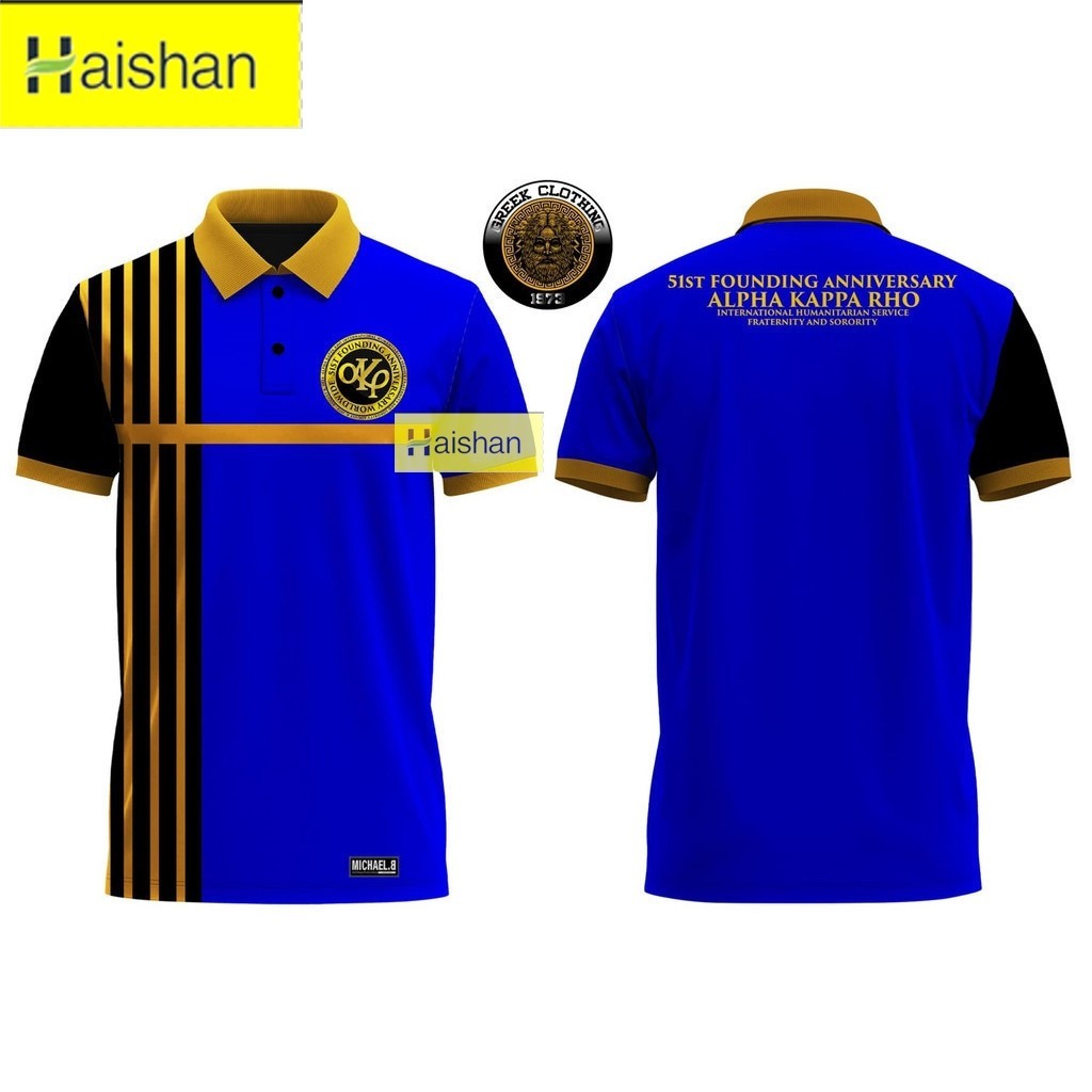 2024 AKP 51st Anniversary Alpha Kappa Rho Full Sublimation POLO Shirt ...
