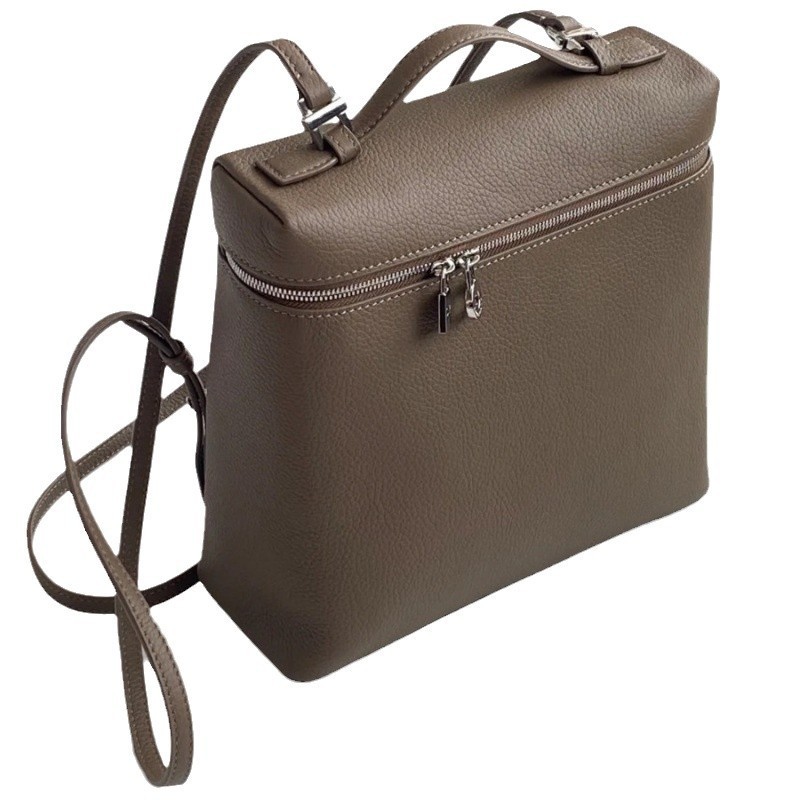 2024 New Loro*piana Backpack Women's Lp Pebbled Leather Large Capacity ...