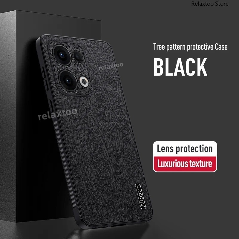 Reno13 Pro 5G Tree Grain Pattern Leather Casing For OPPO Reno 13 Reno13 ...