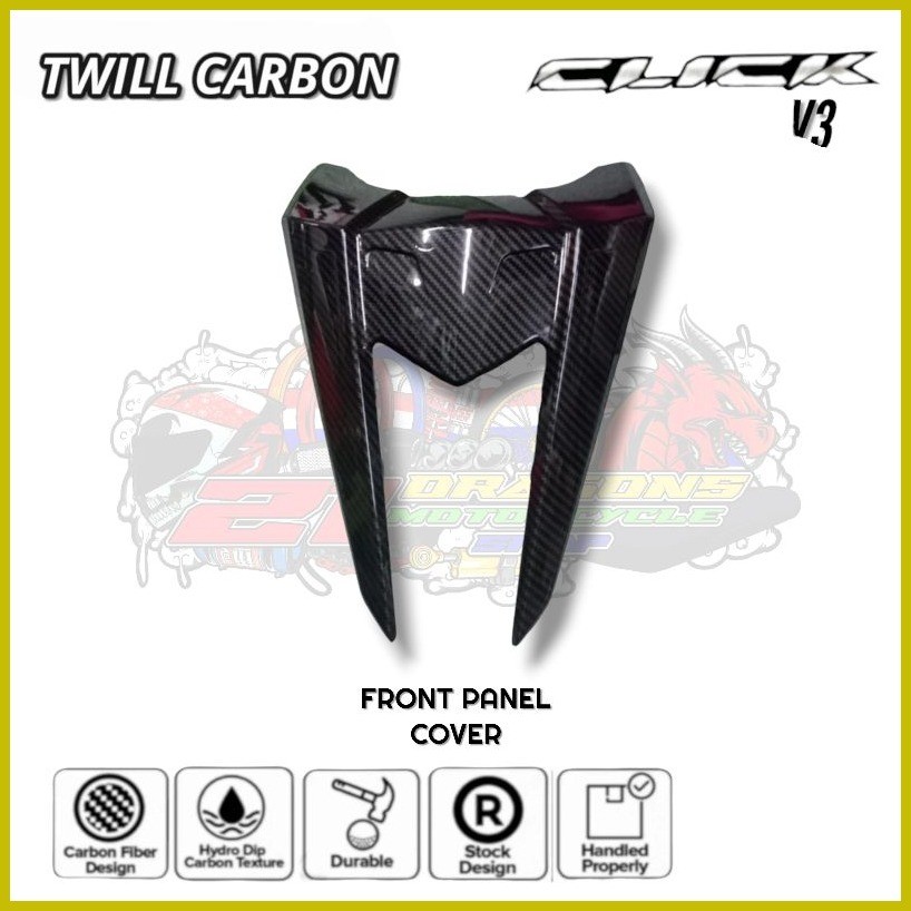 ♨ ⊕ NEW!! Honda Click v3 hydro dip carbon front panel cover | Shopee ...