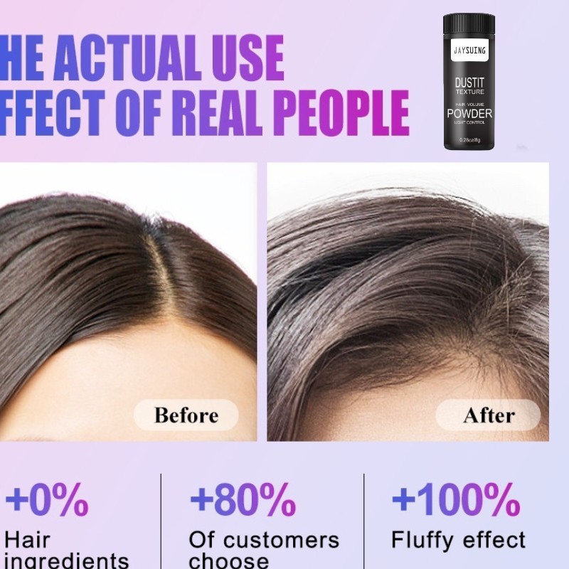 Hair Building Fiber Powder Volumizing & Texturizing Mattifying Powder ...
