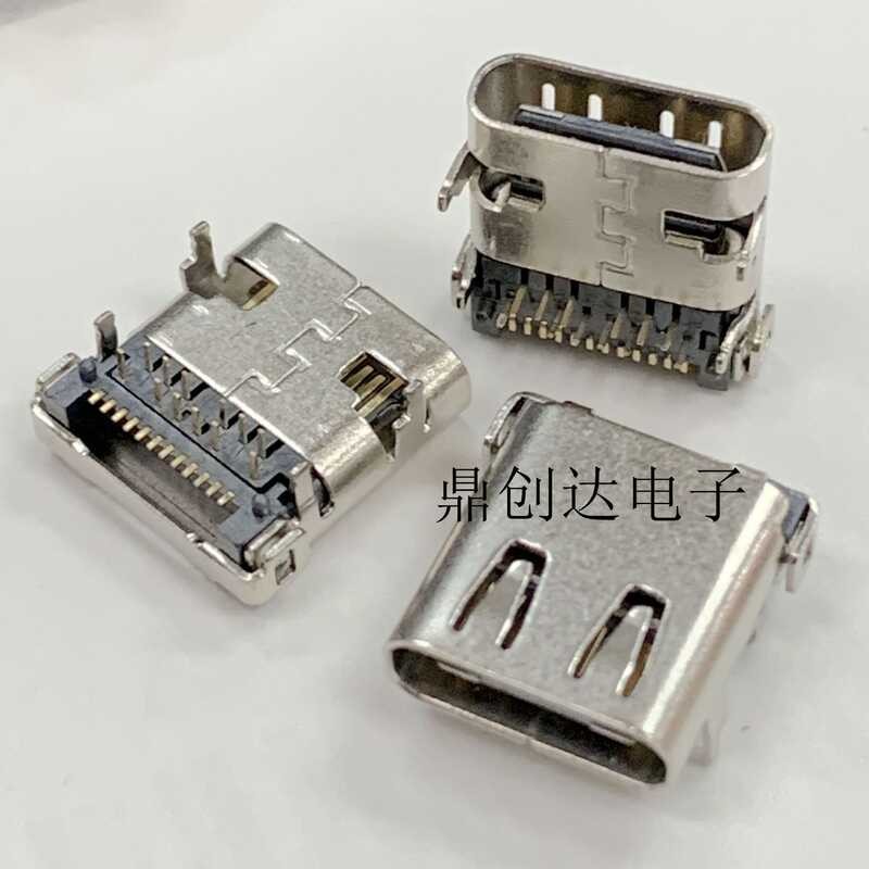 Type-C socket USB3.1, Type-C female socket board mounted with Type-C ...