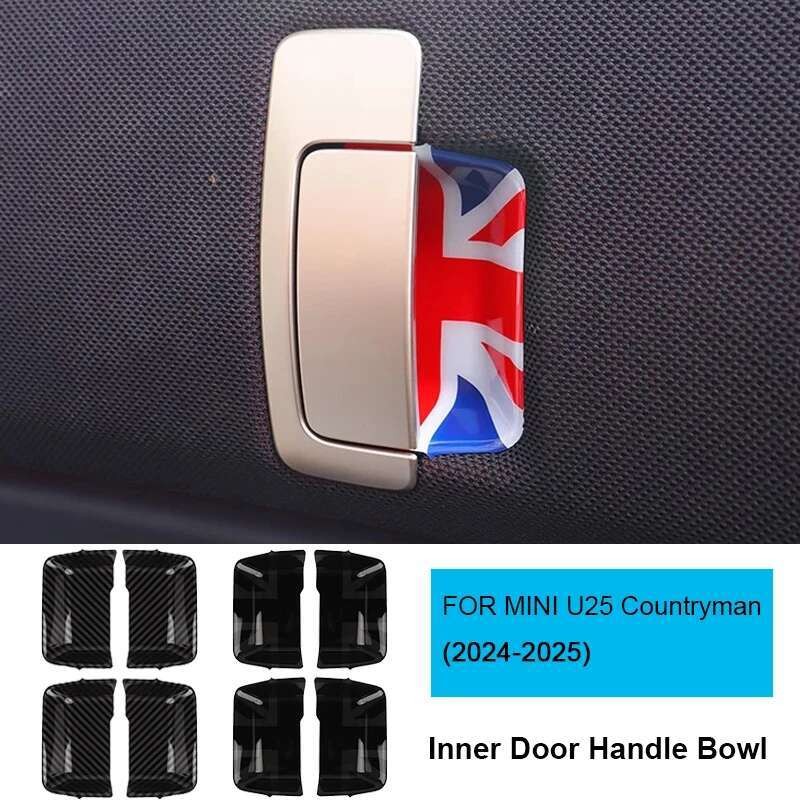 4pcs Car Inner Door Handle Bowl Cover Trim Stickers for Mini Electric ...