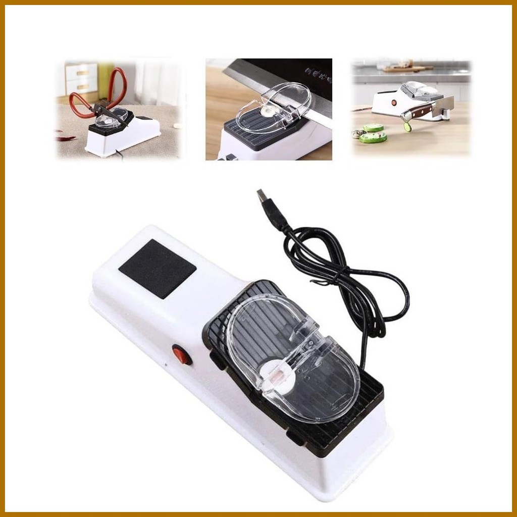 Portabl Electric Knife Sharpener USB Double Sided Knife Sharpener ...