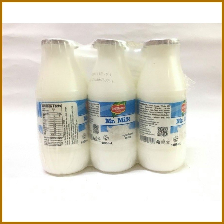 Del Monte Mr. Milk Plain, Strawberry, Green Apple Yogurt Flavored Milk ...