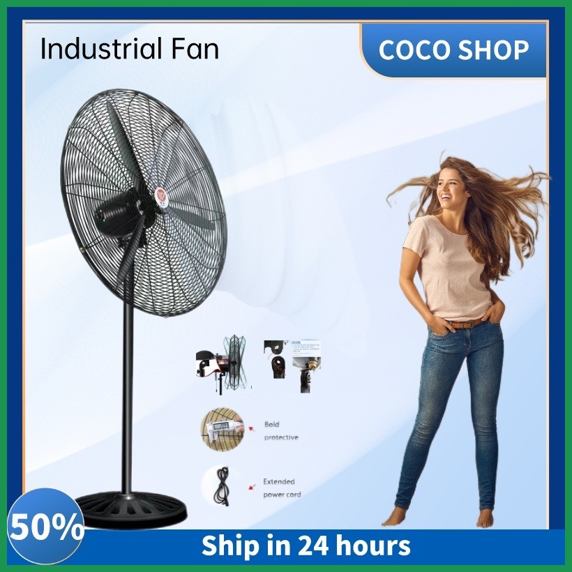 Industrial Fan Electric 30 Inch Three Speed Big Stand Fan Industrial ...