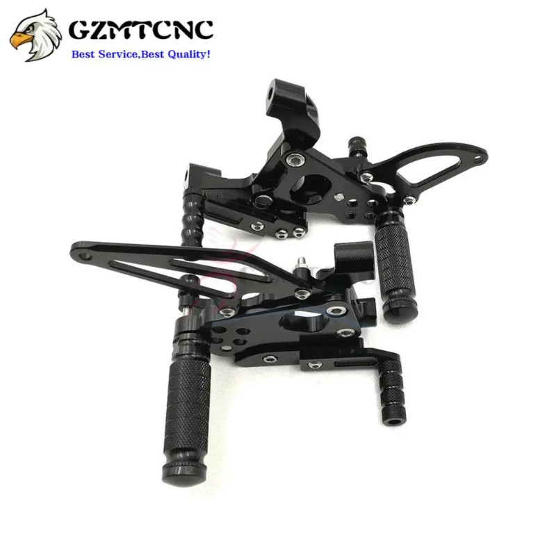 Motorcycle Parts CNC Adjustable Foot Pegs Rest Footpeg Footrest Rear ...