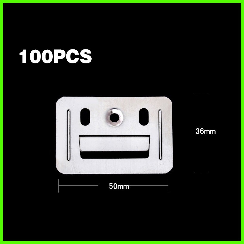 ☺ 100pcs Stainless Steel Wall Cladding Clip Wall Board Clip Metal Clip ...