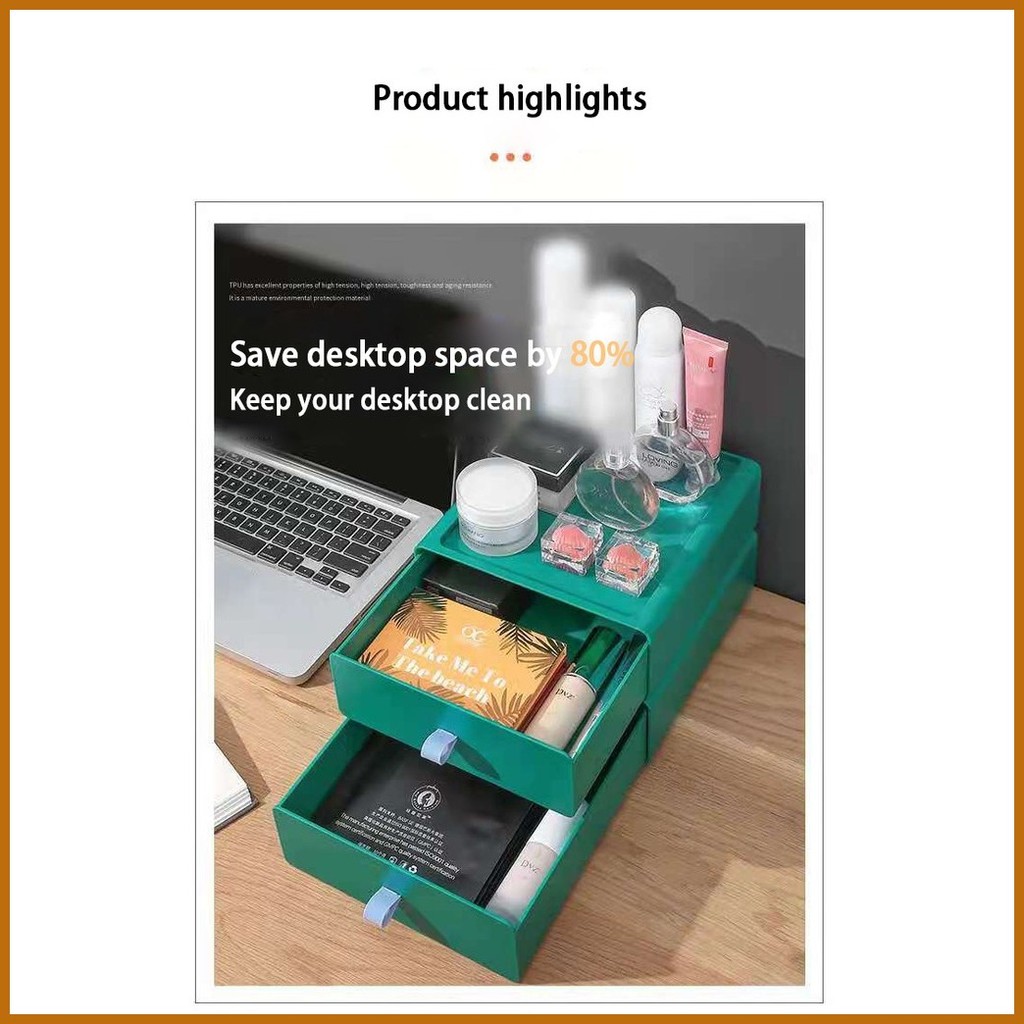 Vana shop Drawer stackable desktop organizer office supplies storage box | Shopee Philippines
