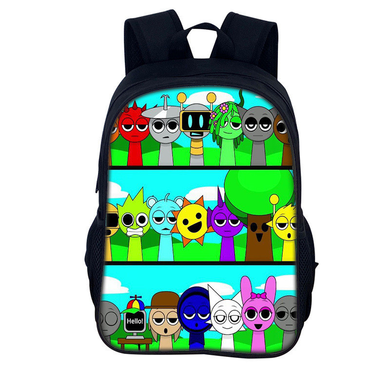 Sprunki Backpack 16inch Incredibox Wenda Grey Oren Raddy Classic ...