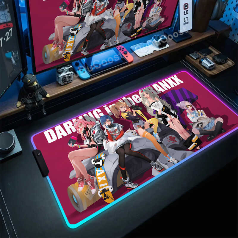 Anime XXL Zero Two RGB E Gaming Large Size Desk Mats Darg In The Franxx ...