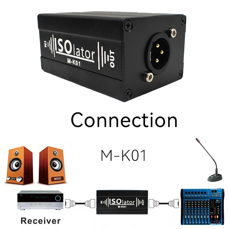 XLR Audio Isolator 6.5mm XLR Mixer Balanced Audio Isolator Noise ...