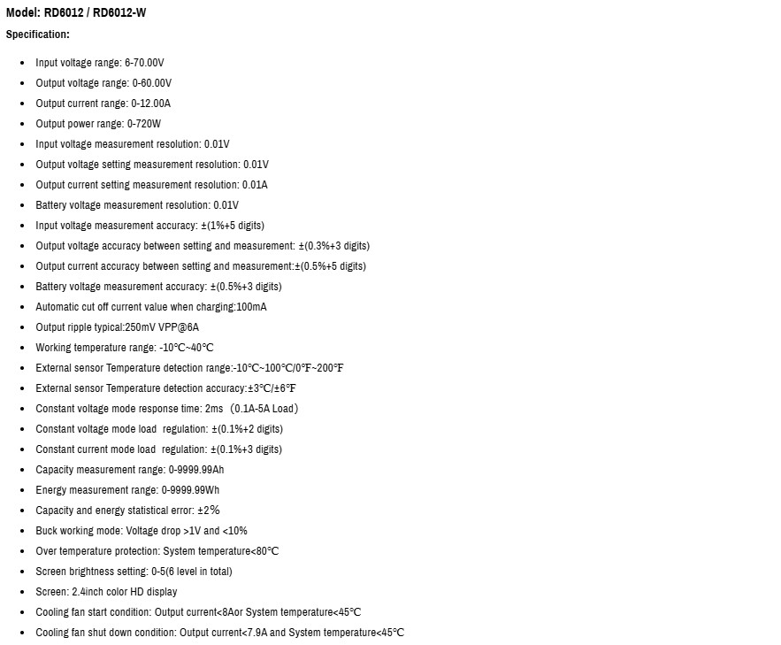Riden Ruiden RD6012 RD6012W USB WiFi DC to DC Voltage Step down Power ...