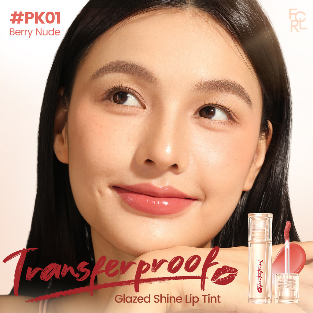 FOCALLURE Transferproof Lip Tint Glazed Shine Glazelock Non-Smudging Moisturizng Non-Drying ...
