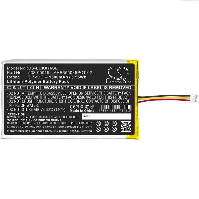 Sino Cameron 1500Mah Keyboard Battery 533-000152, Ahb355085pct-02, L/N ...