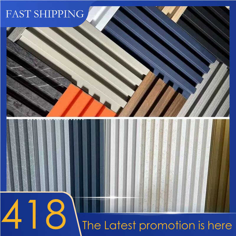 1Pcs PVC Fluted Wall Sticker Waterproof Grille Design Ecological Board ...