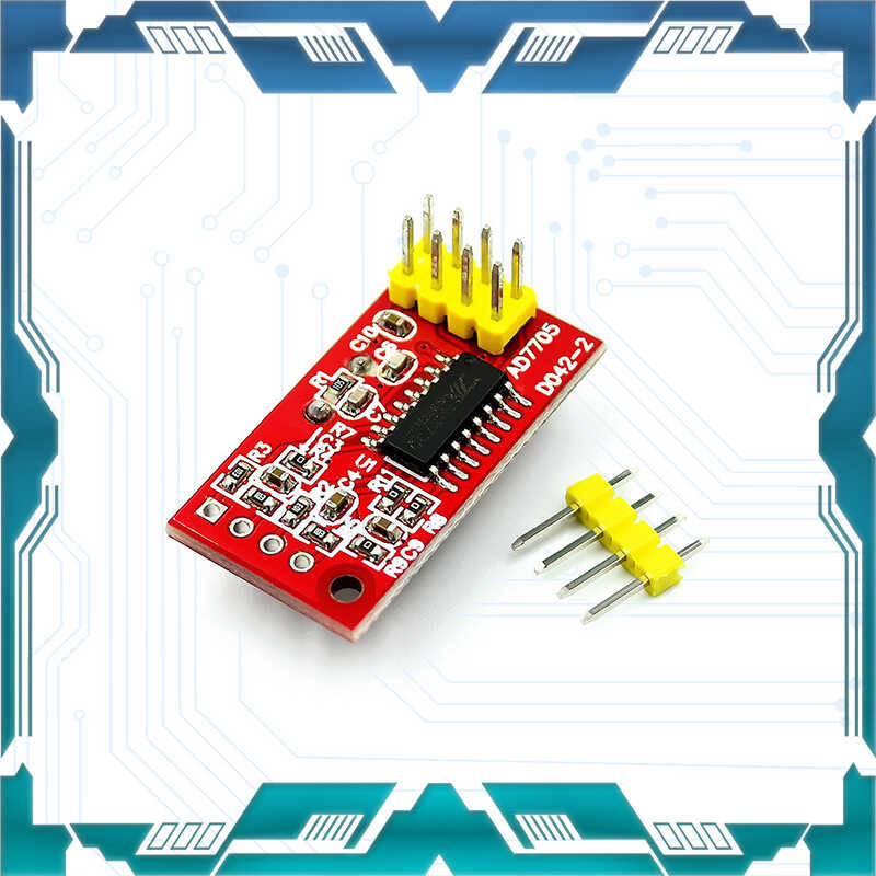 AD7705 Dual 16 bit ADC Data Acquisition Module Input Gain Programmable ...