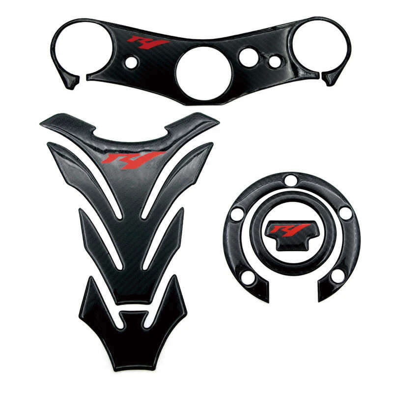 Fuel Motorcycle Tank Pad Protector Decals Gas Cap Cover Triple Clamp ...