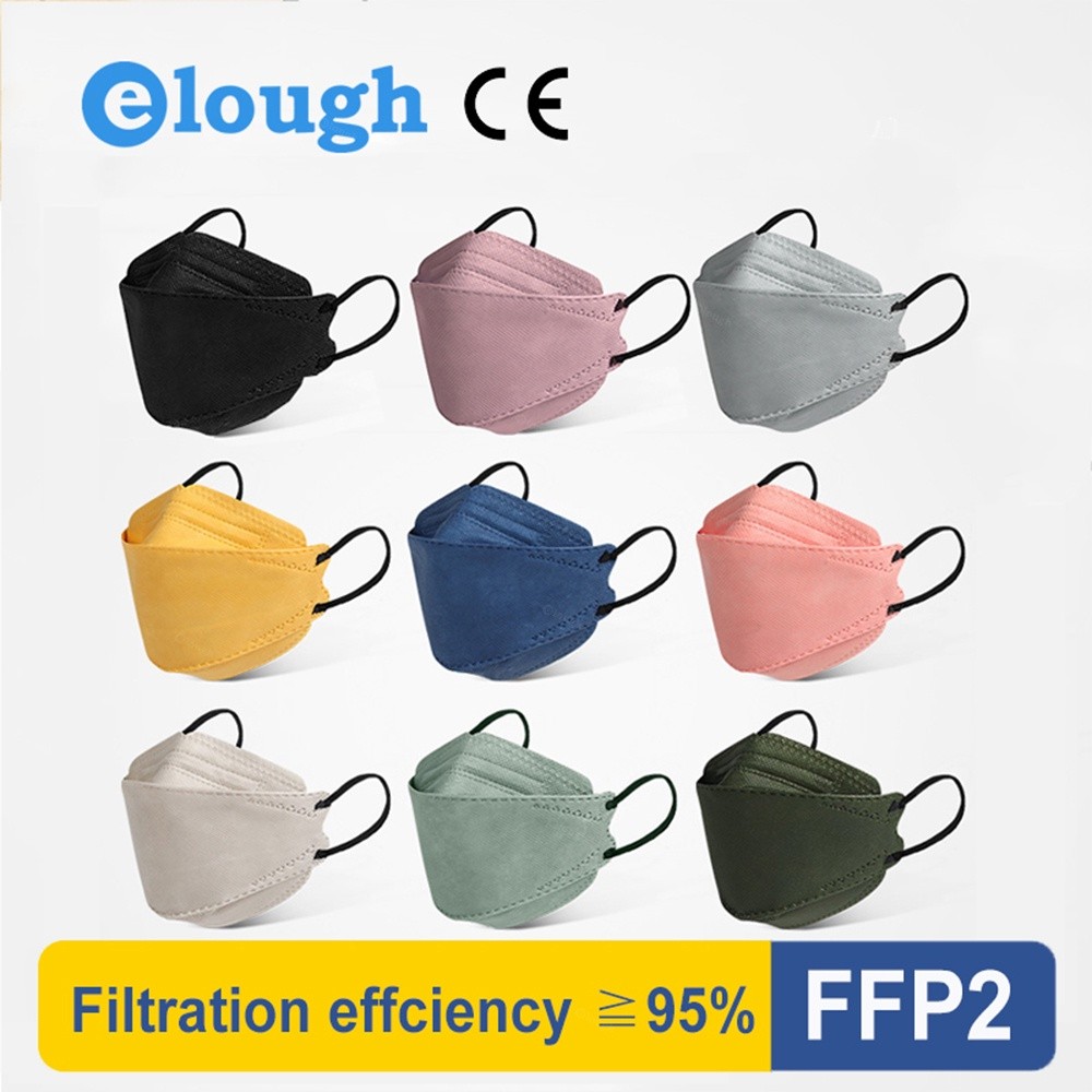 in stock 50/100Pcs Morandi Color Korean Kf94 Mask Ffp2 Fish Masks ...