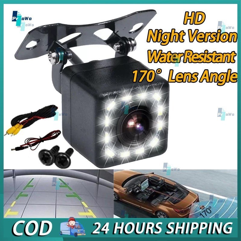 12 LED HD Car Reverse Camera170 Degree Night Vision Rear View Auto ...