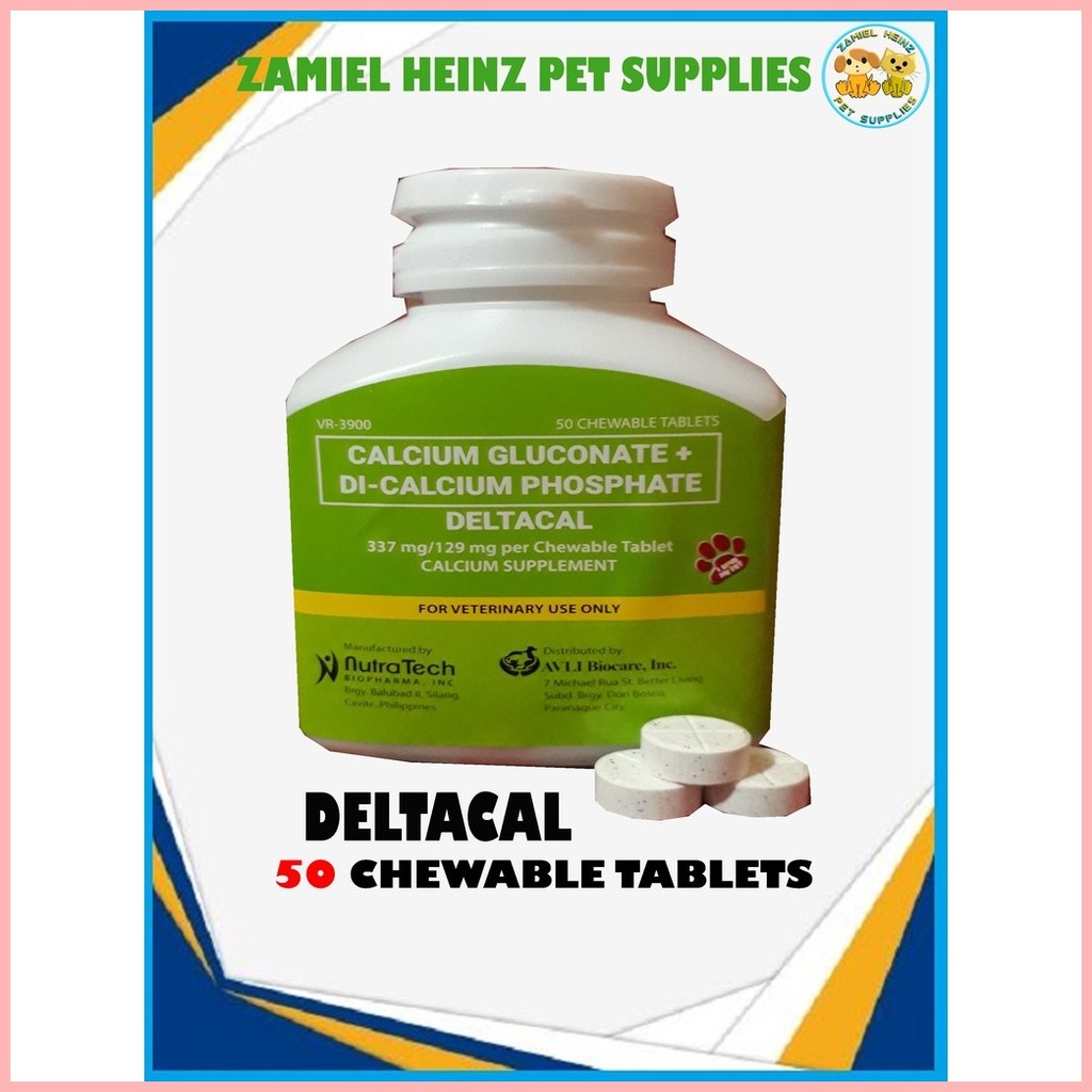 DELTACAL 50 tablets (Calcium Gluconate + DI-Calcium Phospate) | Shopee ...