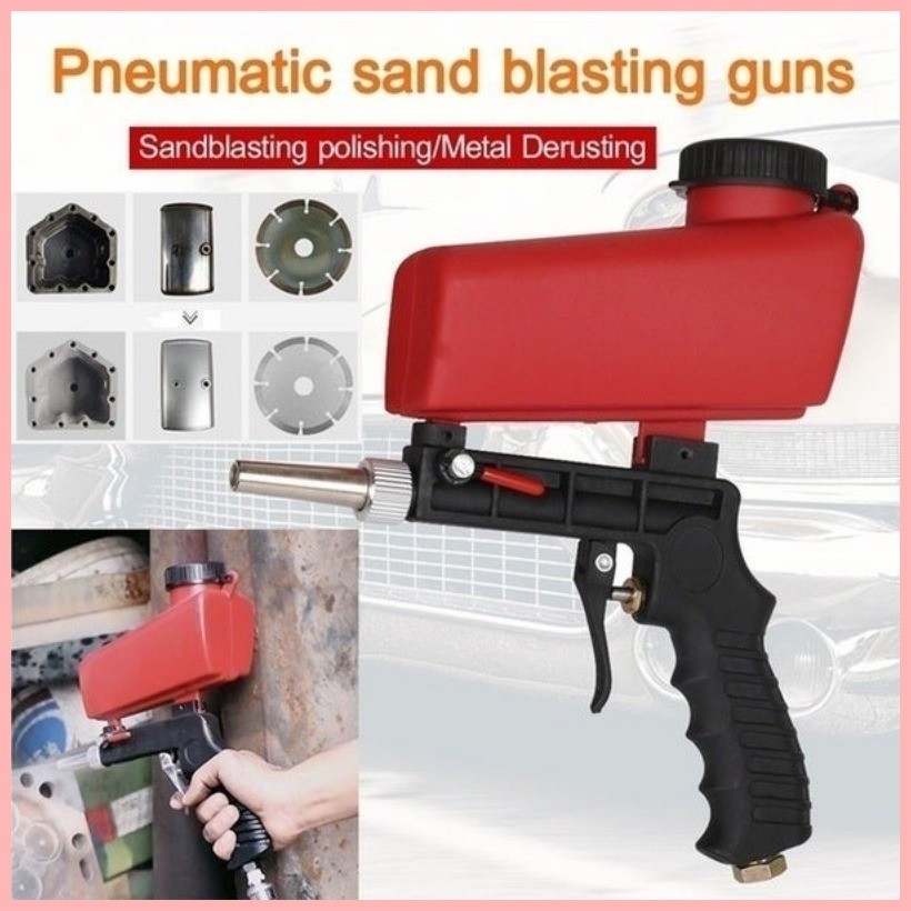 Gravity Sandblasting Gun Pneumatic Set Rust Blasting Device Small Sand ...