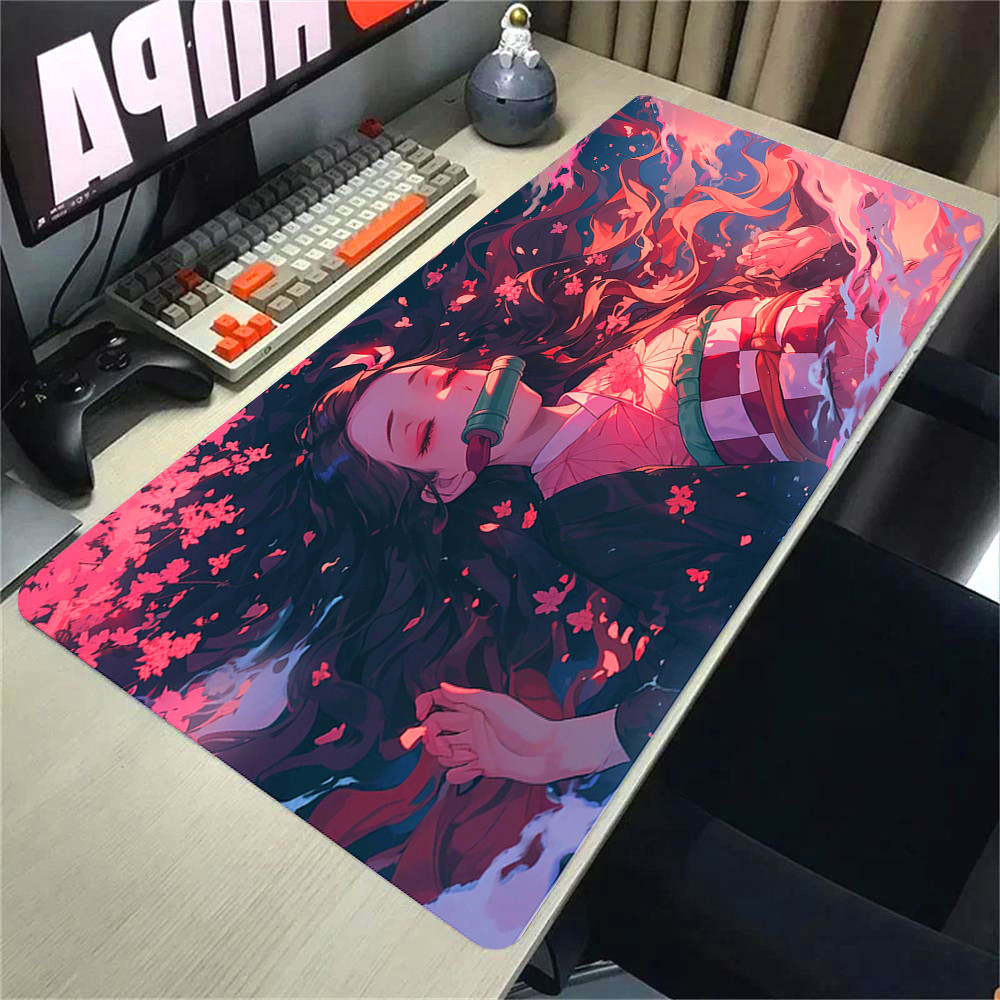 90x40 Mouse Pad Nezuko Kamado Demon Slayer Desk Mat Gaming Mousepad XXL ...