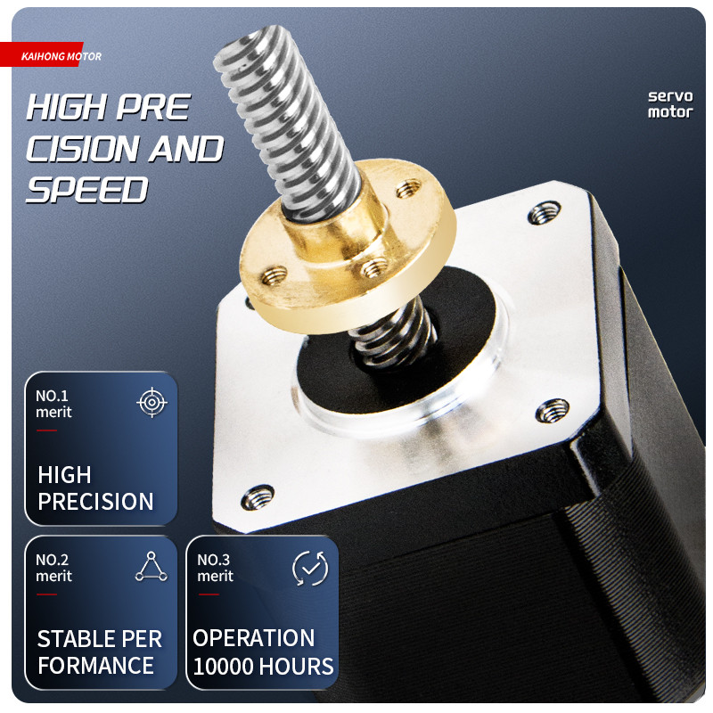 Nema 17 Linear Hybrid Stepper Motor Thread Rod Micro Linear Sliding ...