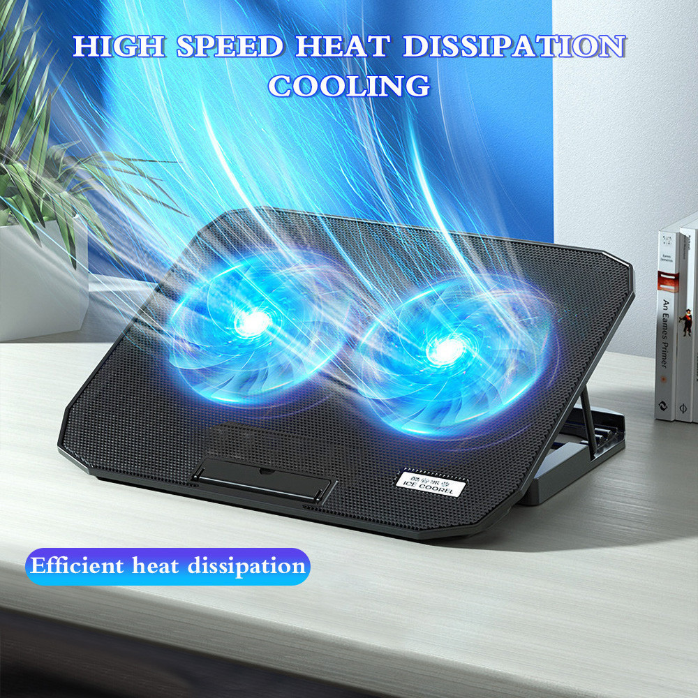 2 / 6 Fan Laptop Stand With Cooling Fan Universal Adjustable with Led ...
