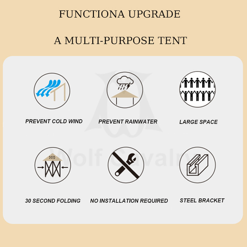 3x4.5M Outdoor Tent Sunshade Waterproof Retractable Tent with 4 Side ...