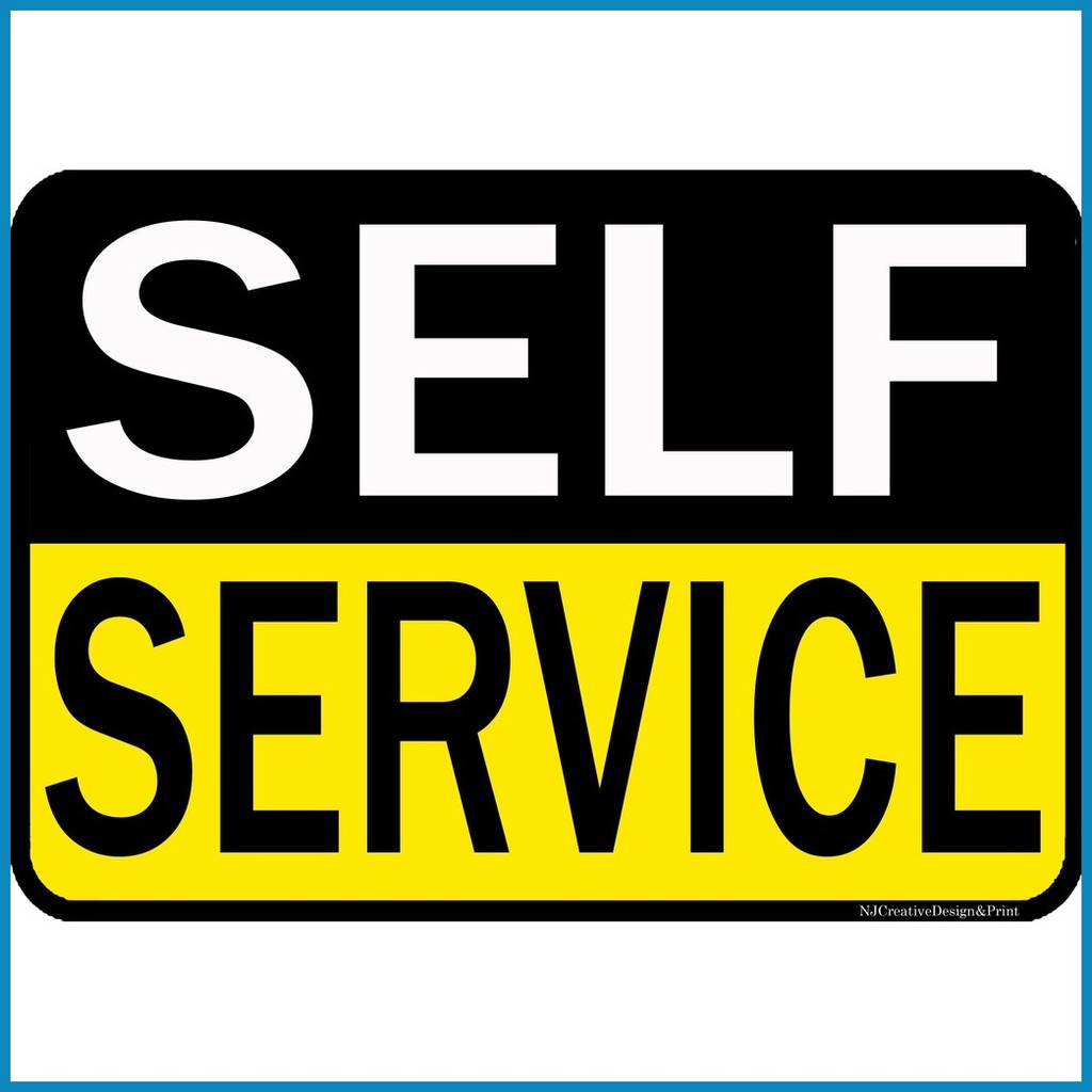 Self Service-A4 Laminated Signage | Shopee Philippines