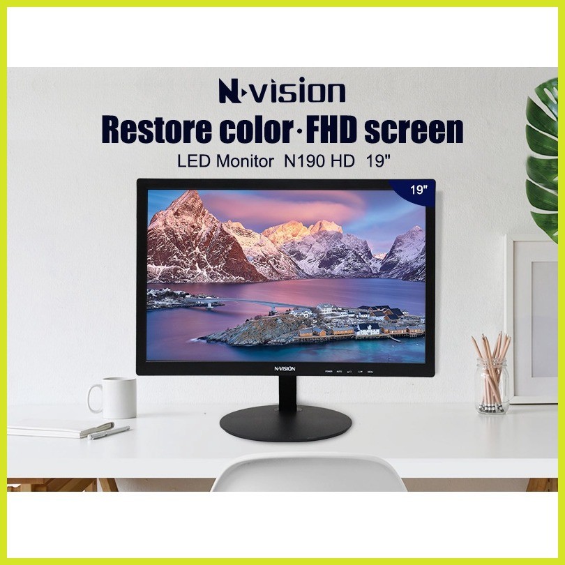 ↘ ⚛ NVISION 19" LED Monitor N190 MOUNTABLE and WIDESCREEN MONITOR ...