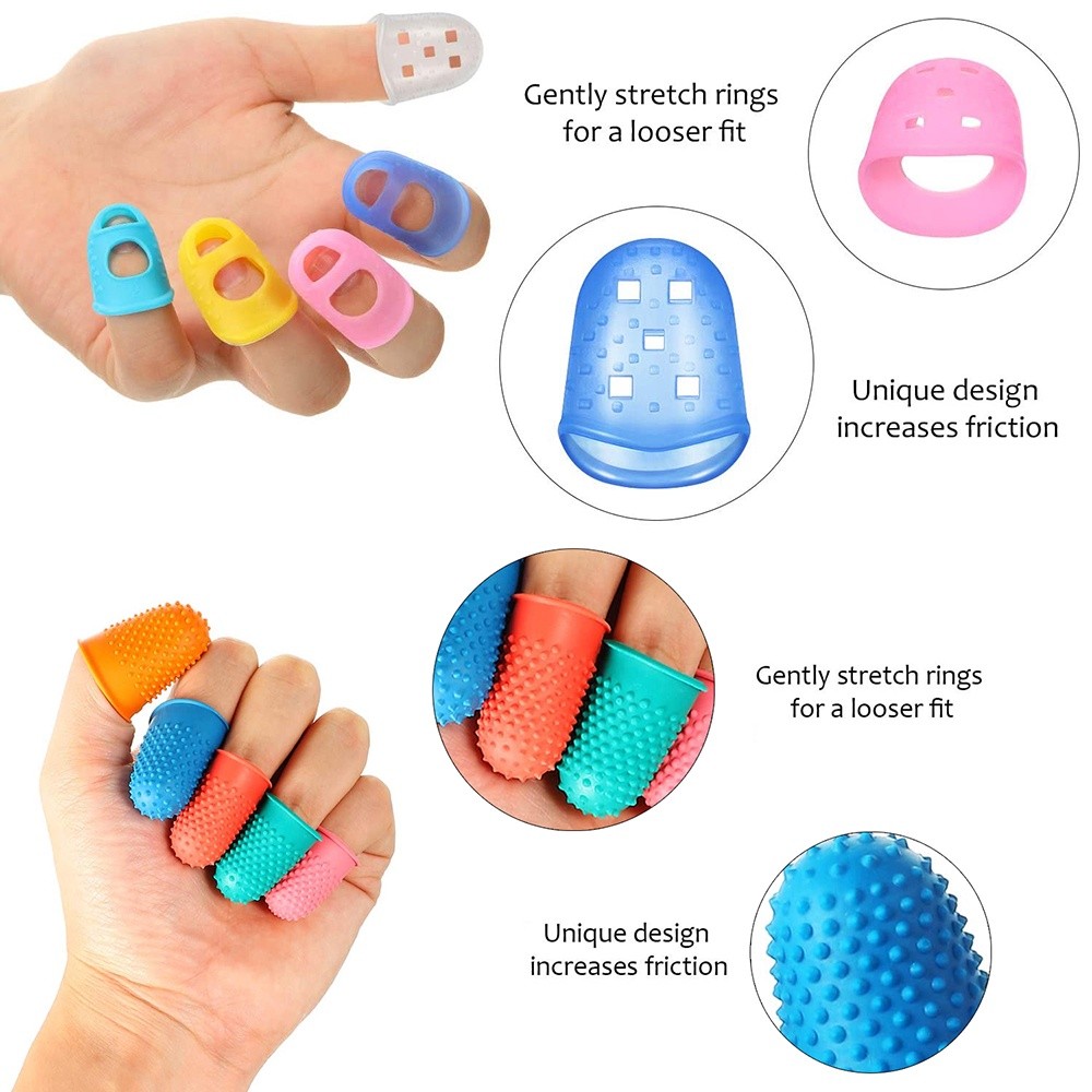 5/10pcs Silicone Finger Protector Rubber Finger Sleeve Sewing Rubber ...