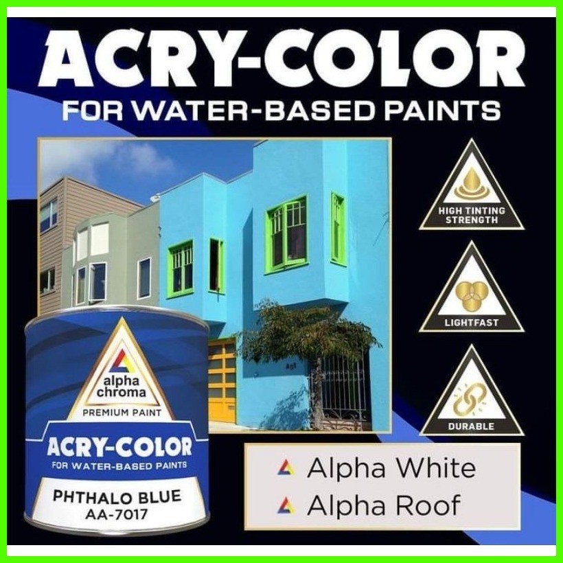 ⇨ ╳ ALPHA CHROMA Acry Color Paint Waterbased 1/4 L Acrylic Water Base ...