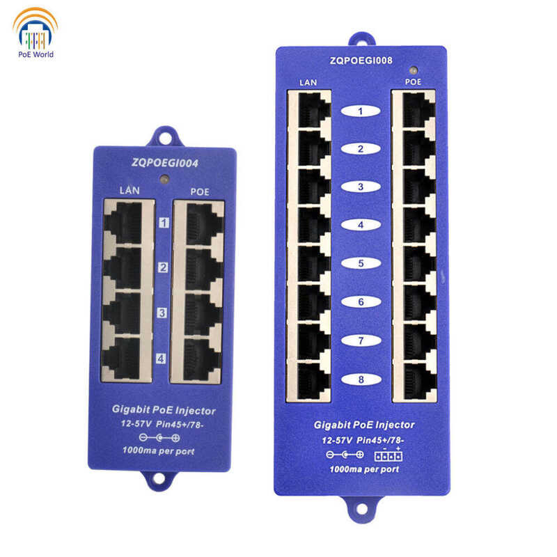 Port 4 Mid-Span Mode B Gigabit Injector 1000Mbps Poe Patch Panel For Up ...