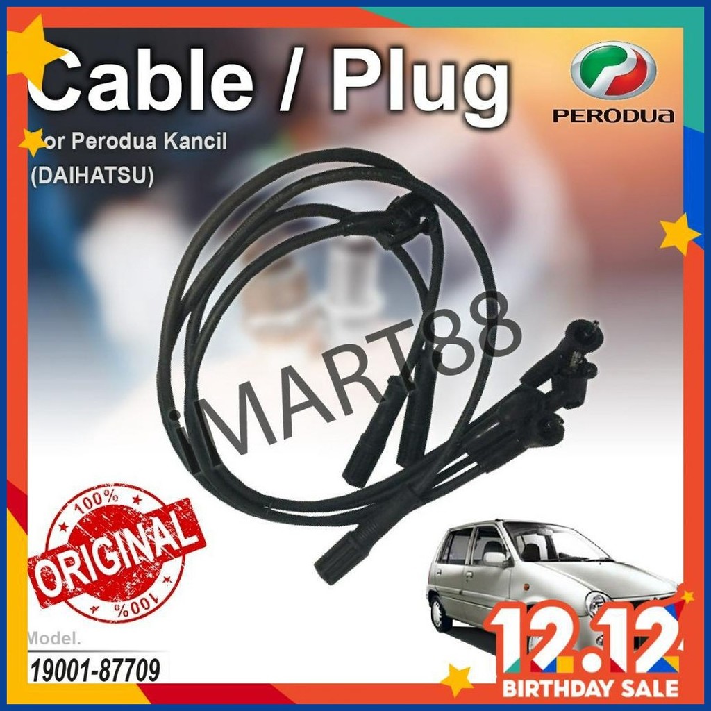 Original Daihatsu Perodua Kancil 660 850 Ignition Plug Cable Set Spark ...