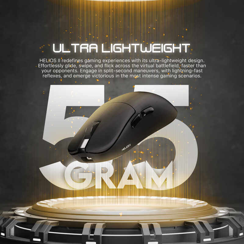 HELIOS FANTECH II Xd3 V3 Wireless Gaming Mouse Paw3395 26000Dpi ...