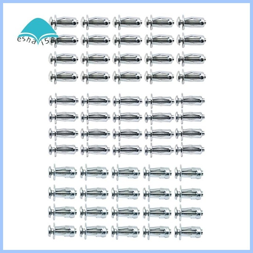 60PCS Jack Nut Expansion Rivets Nut Screw Bolt M5 M6 Kit Kit for Hollow ...