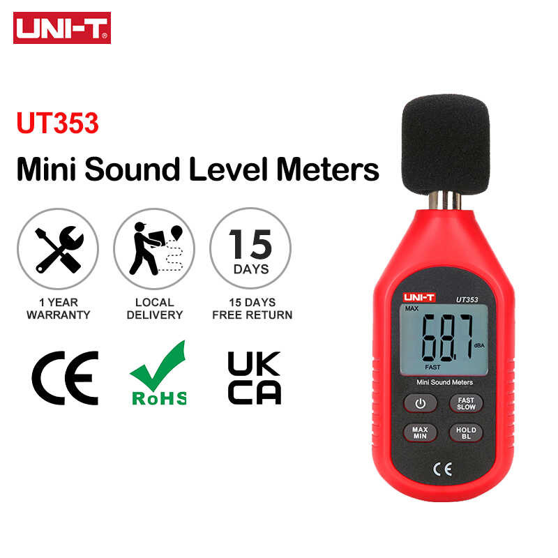 UT353 UNI-T Noise Measuring Instrument db 30~130dB Mini Audio Sound ...