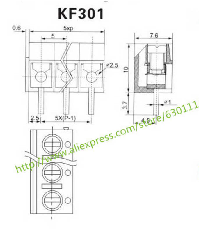 KF301-2P 500PCS KF301-5.0-2P KF301 Screw 2Pin 5.0mm | Shopee Philippines