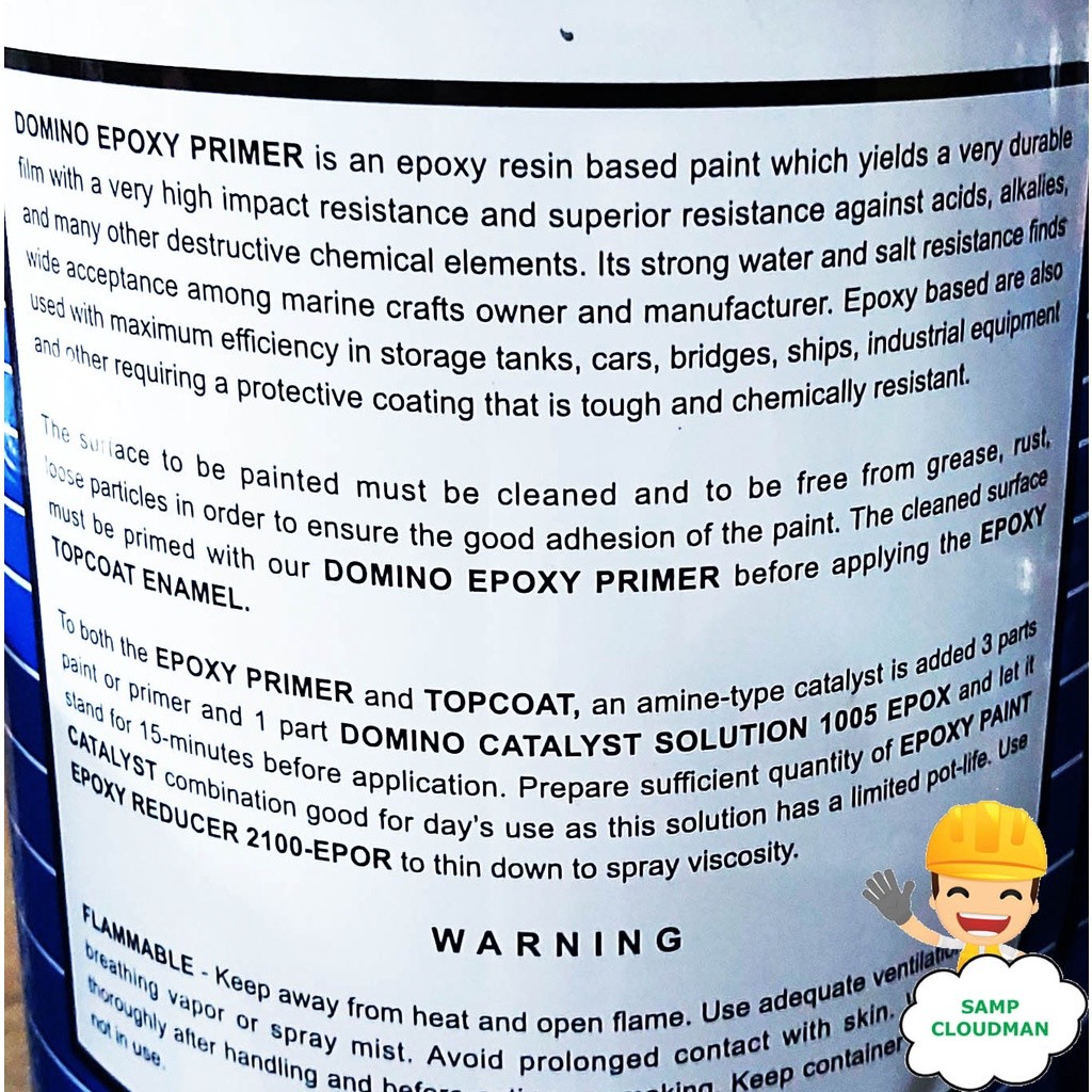 Epoxy Primer Gray High Impact Resistance 1 Gallon SET Tough 4 Liters ...