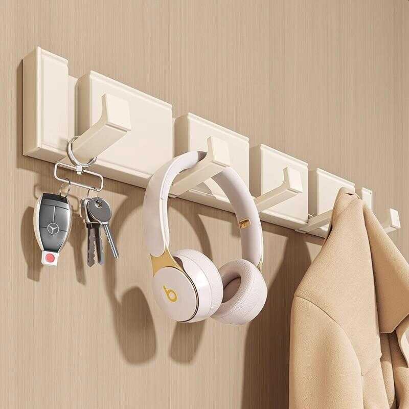 clothes hook Hidden behind the milk white door, no need to drill holes ...