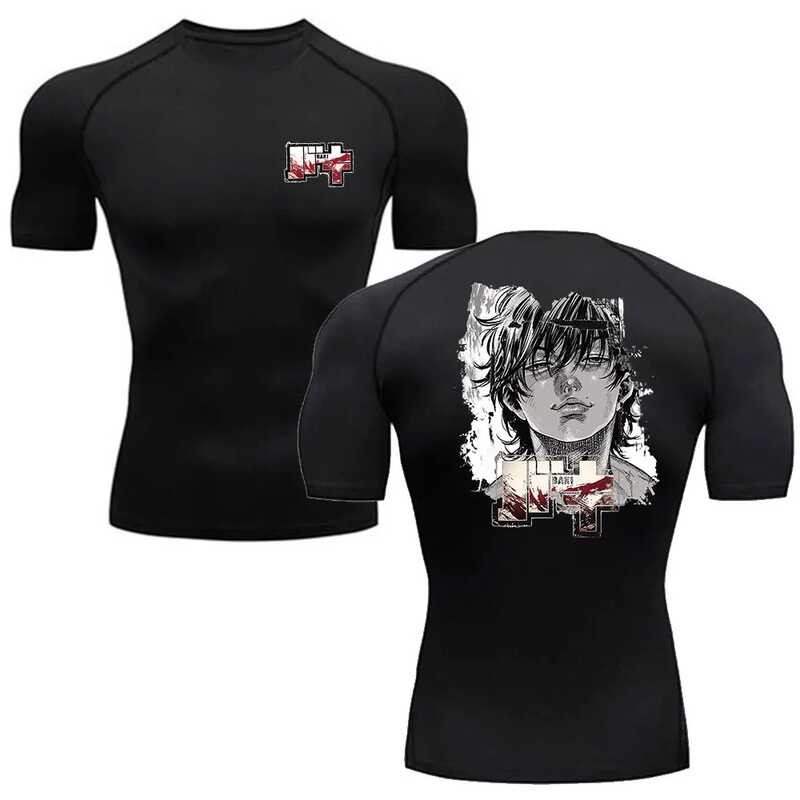 Anime 2024 Men's T Gym Fiess Outdoor Training MMA Rash Guard Bo Tsh ...