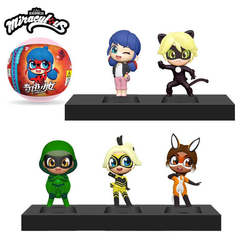 Cat Miraculous Ladybug Noir Anime Figurine Collect Queen Bee Rena Rouge ...