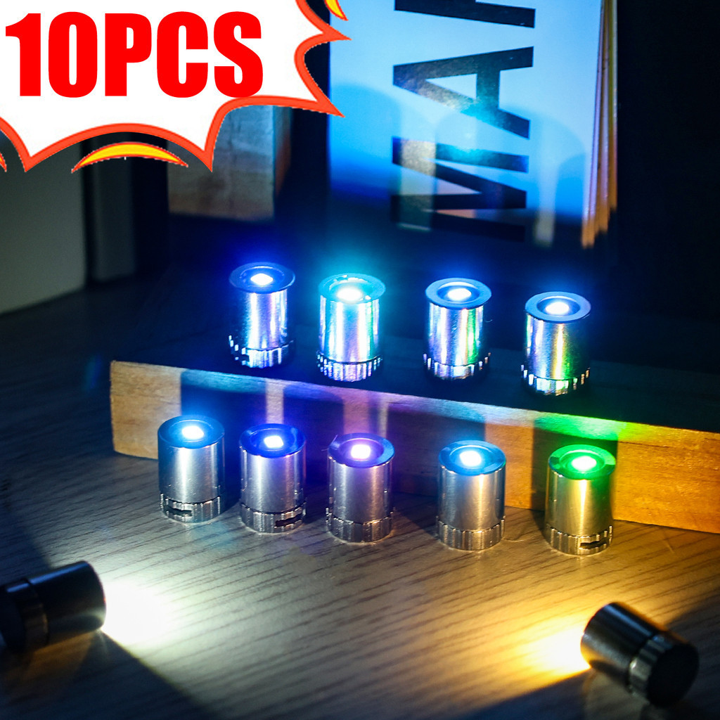 10Pcs Mini LED Battery Operated Electronic Small Colored Lamps Rotating ...