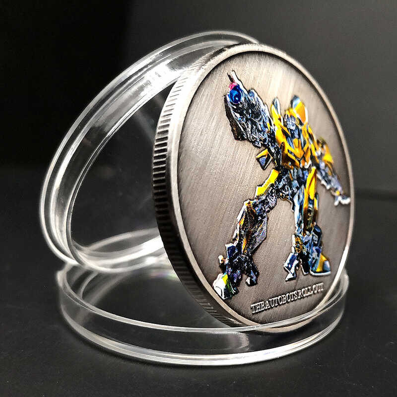 Transformers Badge Hero Commemorative Coin Optimus Prime Megatron Gold ...