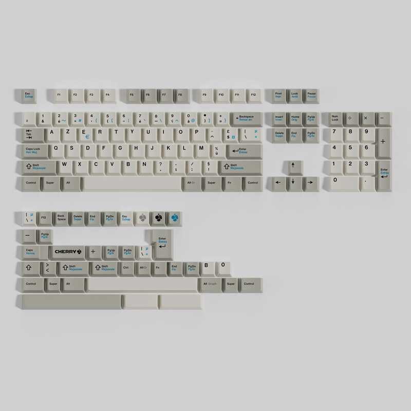 Set 1 U9 L9 Retro Keycaps 6085 German French AZERTY Irish Korean Space ...