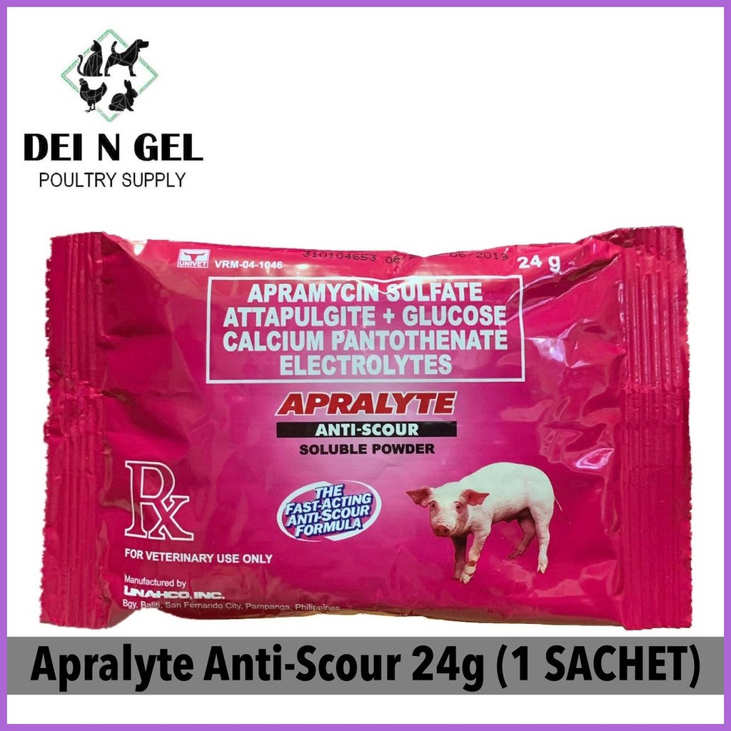 ¤ Apralyte Anti-Scour for Pig 24grams (1 Sachet) | Shopee Philippines