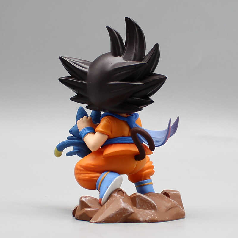 10Cm Dragon Ball Kawaii Fig Childhood Son Goku Hold Puaru Action ...